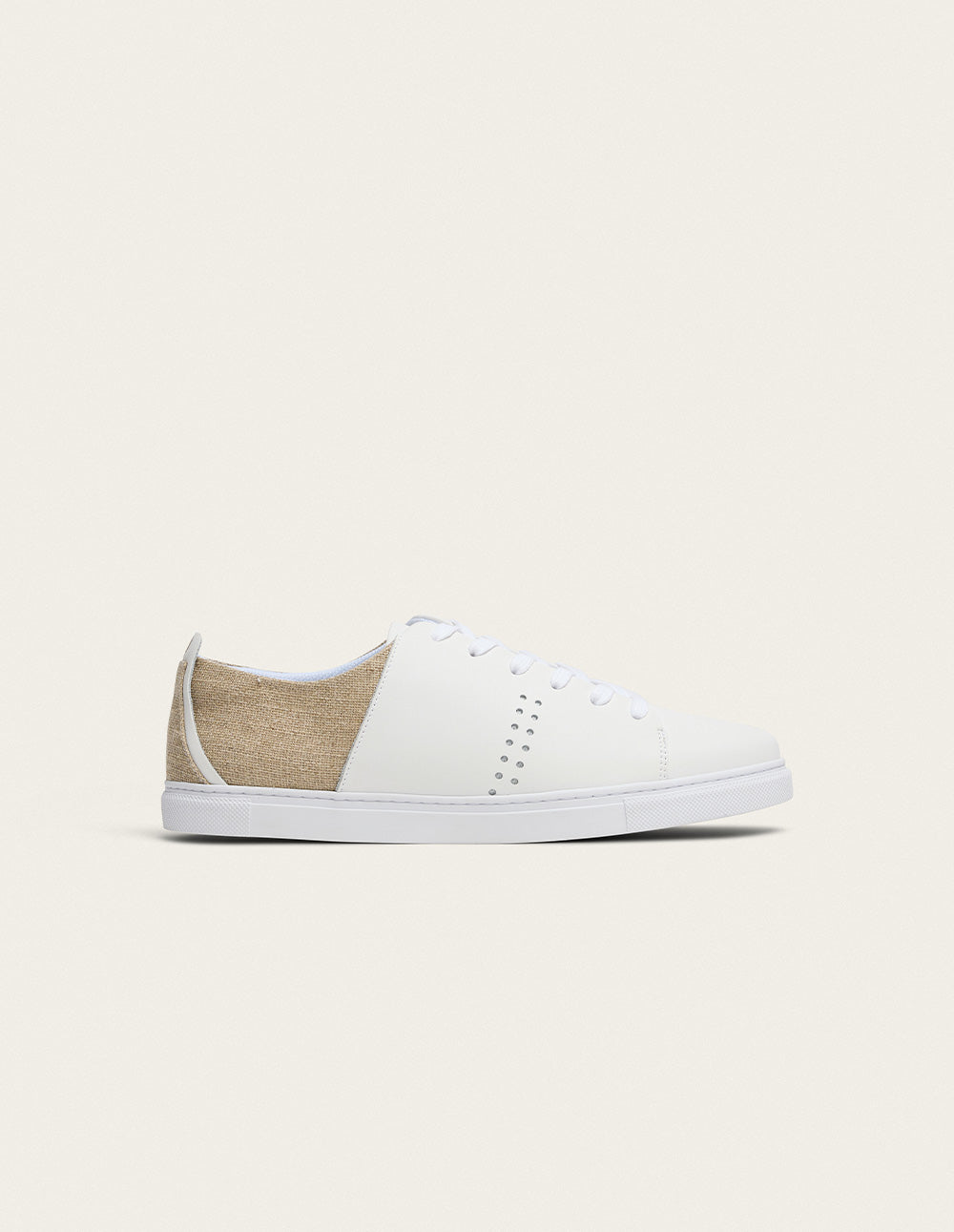 Low-top trainers René - White and linen
