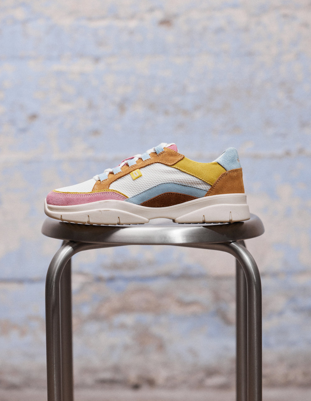 Baskets basses Laura - Rose citron marron