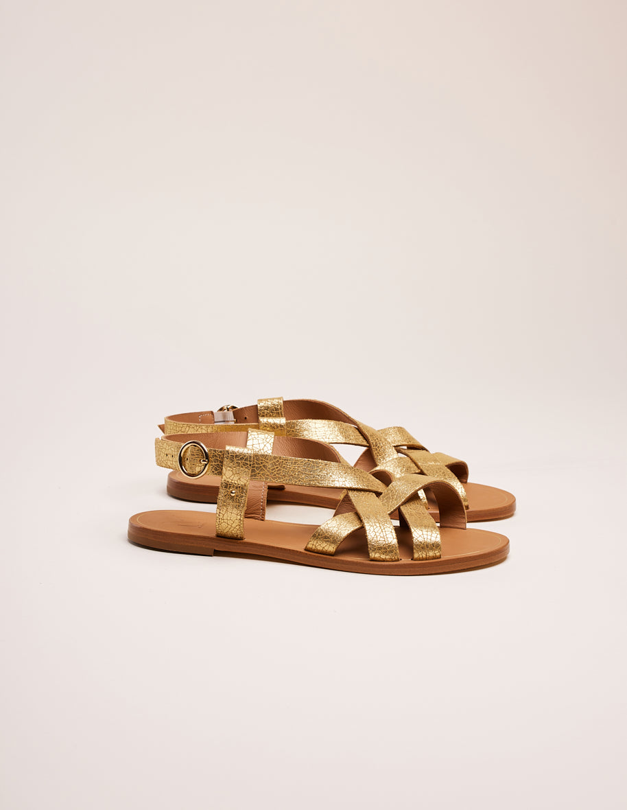 Lisa sandals - golden leather