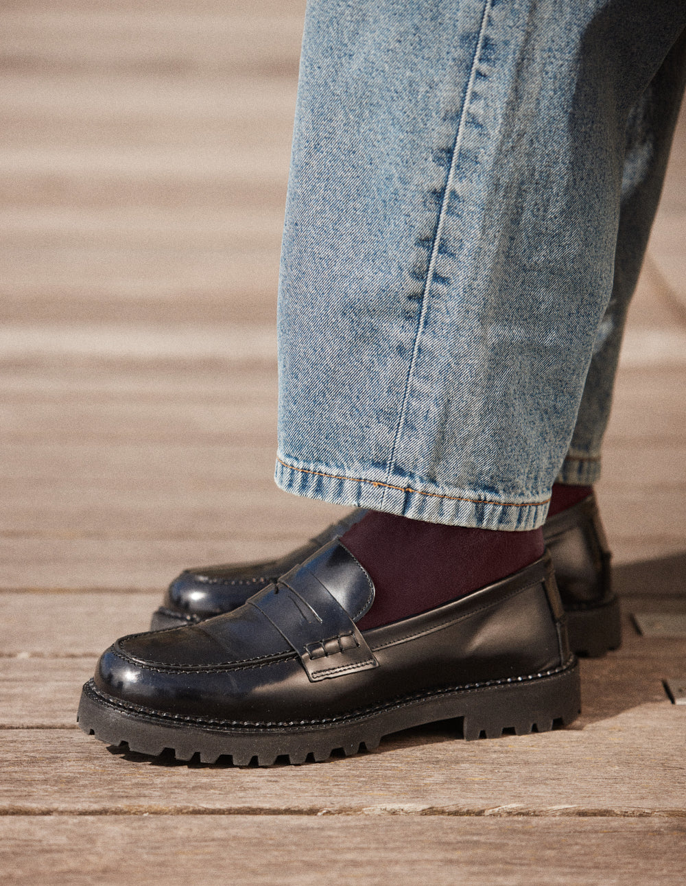 Mocassins Elliot - Cuir box noir